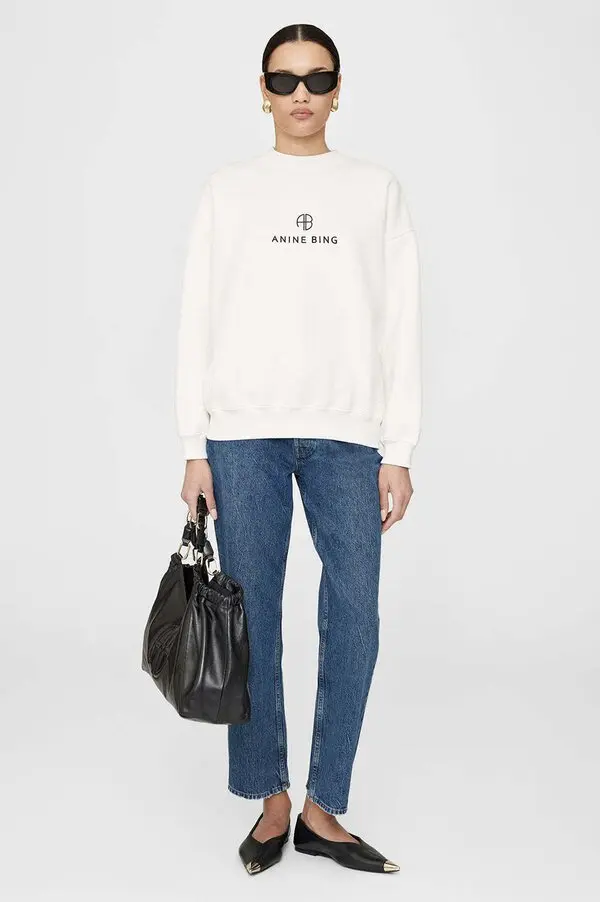 ANINE BING Jaci Logo Printed Sweatshirt