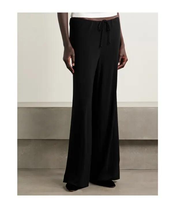 NILI LOTAN High-waisted Drawstring Wide-leg Pants
