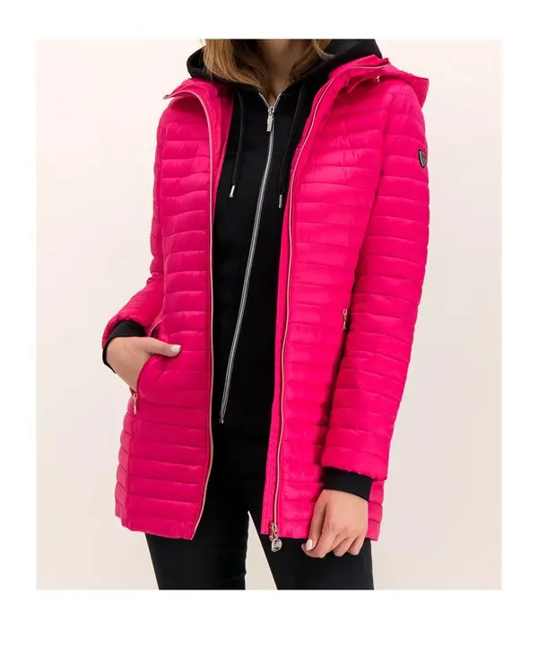 EA7 Quilted Long Sleeve Hooded Jacket