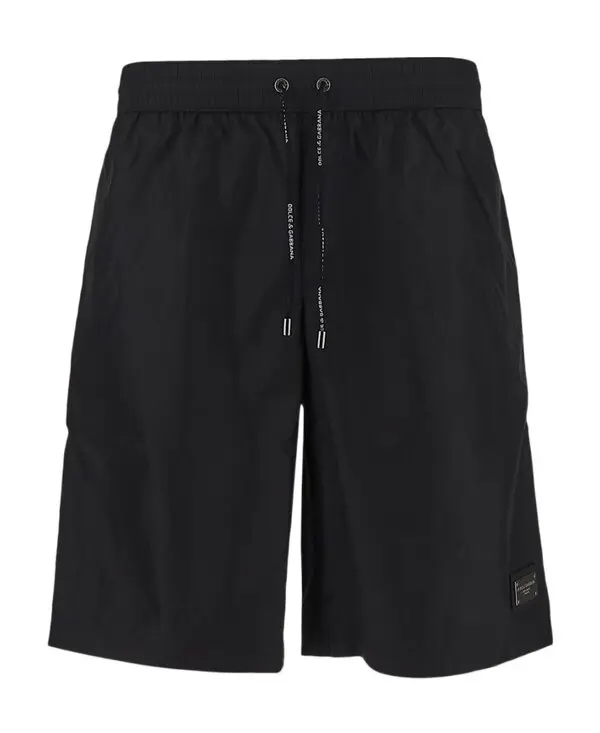 Dolce & Gabbana Logo Plaque Elasticated Waist Shorts