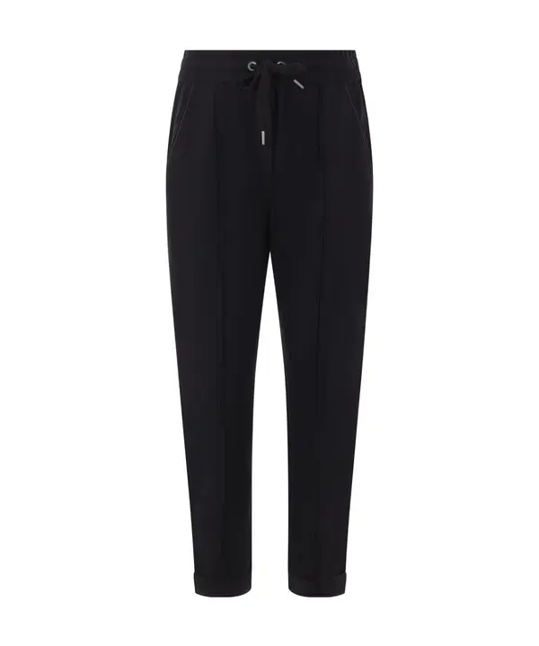Brunello Cucinelli Drawstring Sweatpants With Pleated Details - Black