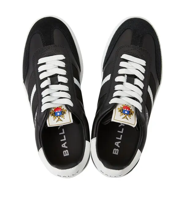 Bally Round Toe Lace-up Sneakers - Black