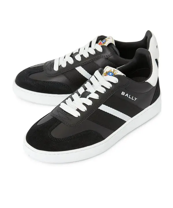 Bally Round Toe Lace-up Sneakers - Black