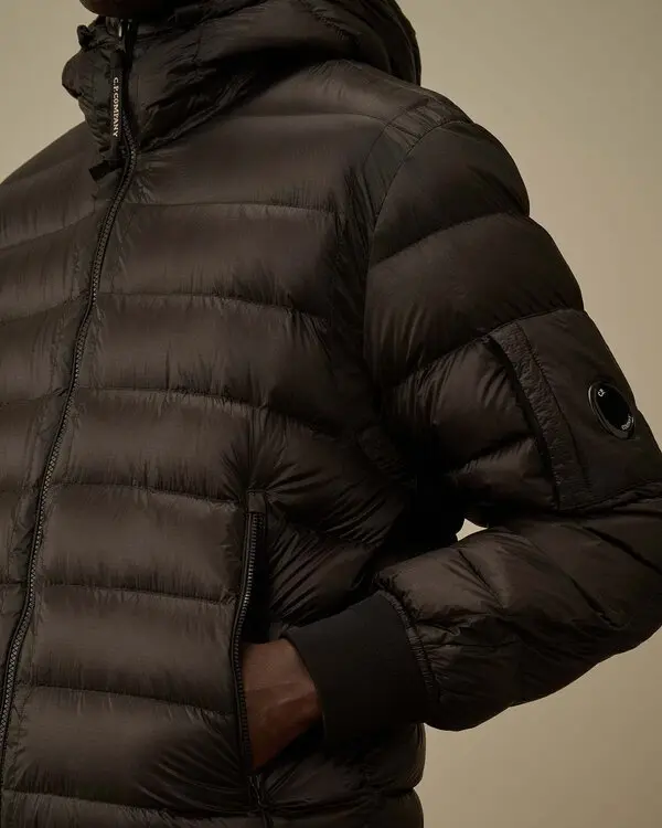 C.P. COMPANY D.d. Shell Hooded Down Jacket - Black