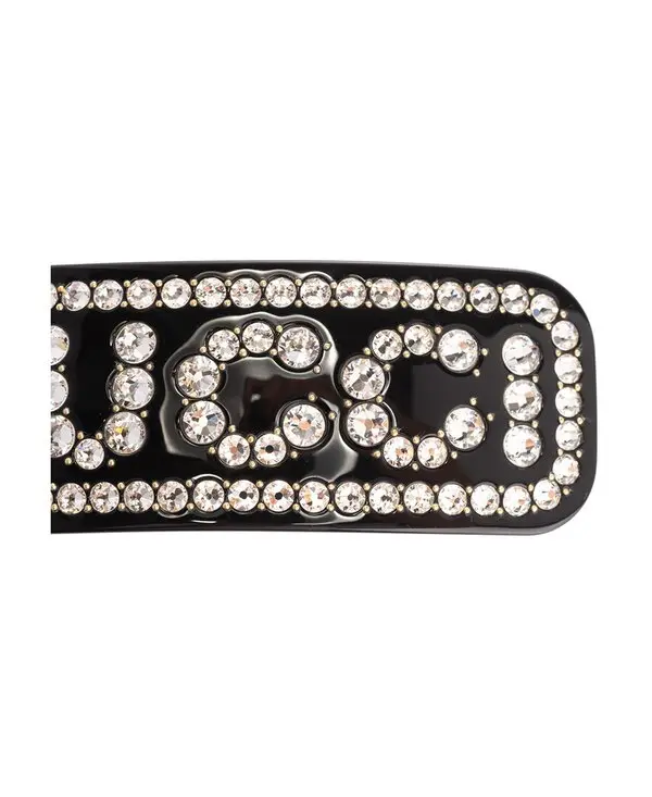 Gucci Crystal Logo Embellished Hair Clip