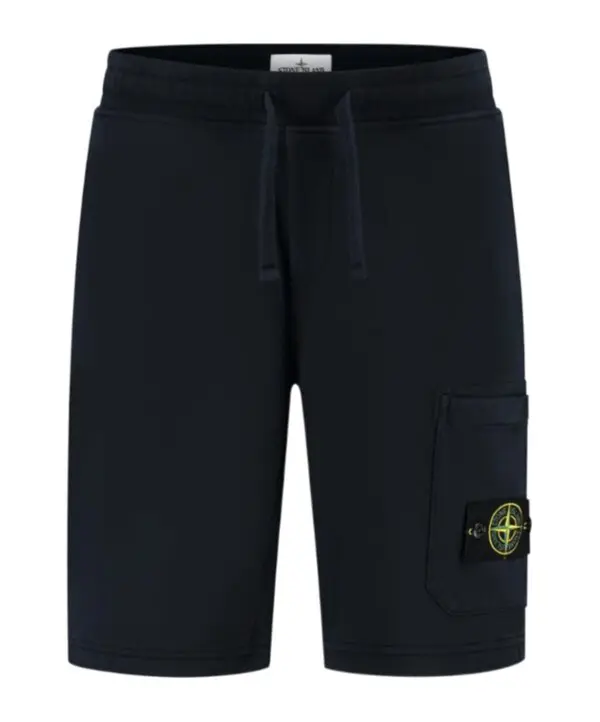 Stone Island Logo Patch Drawstring Shorts - Blue