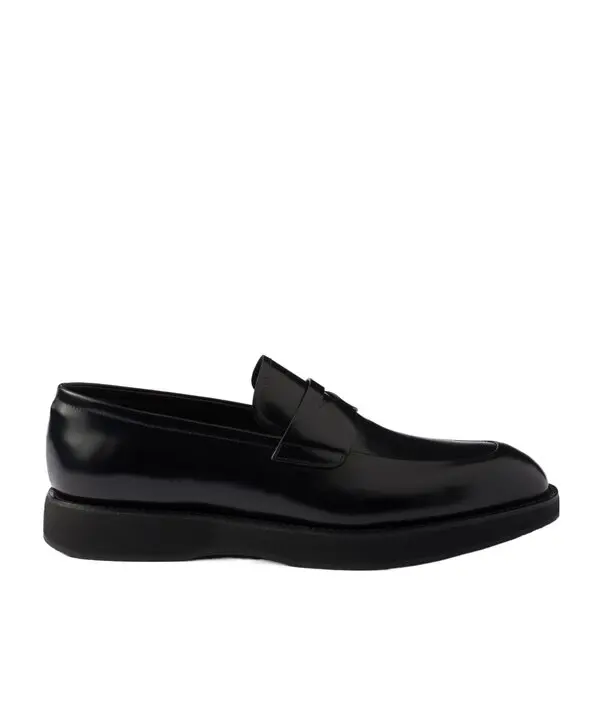 Prada Brushed Leather Loafers