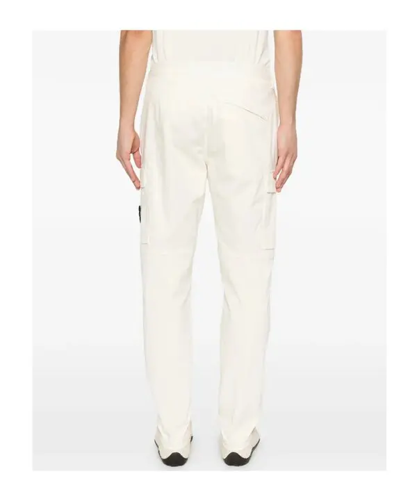 Stone Island Logo Patch Cargo Trousers - Light Beige