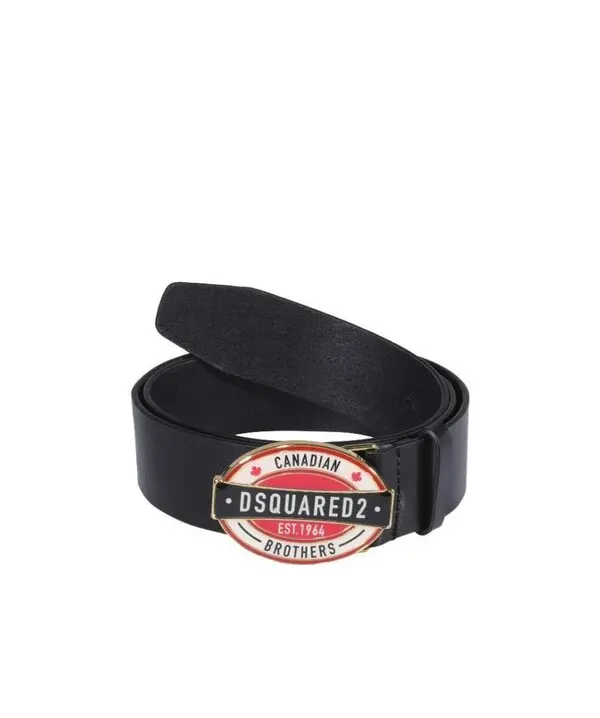 Dsquared2 Logo Plaque Buckled Belt