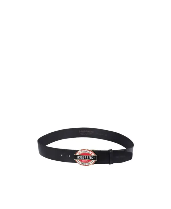 Dsquared2 Logo Plaque Buckled Belt
