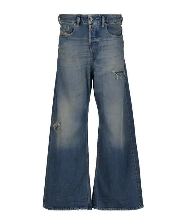 DIESEL® 1996 D-sire Distressed Wide Leg Jeans - Blue
