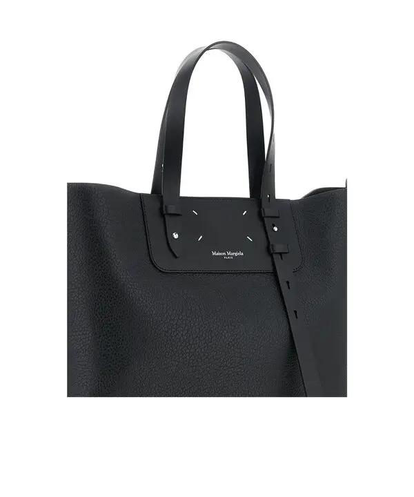 MAISON MARGIELA Vertical Logo Detailed Tote Bag