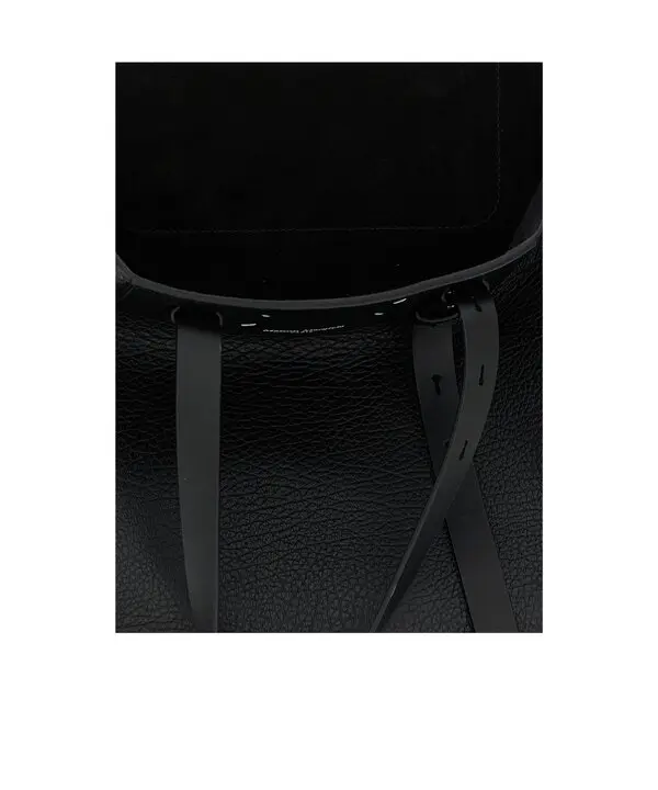 MAISON MARGIELA Vertical Logo Detailed Tote Bag