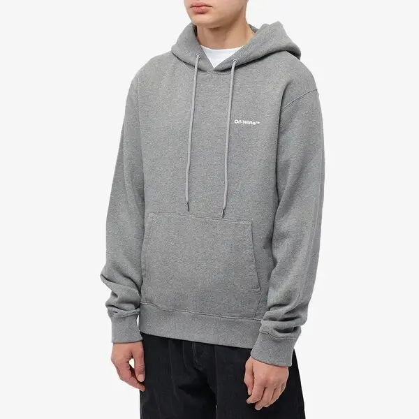 Off-White Wave Print Cotton Hoodie