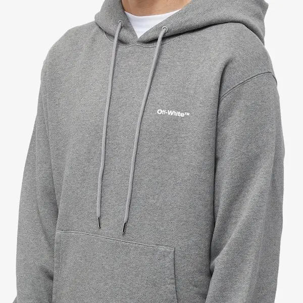 Off-White Wave Print Cotton Hoodie