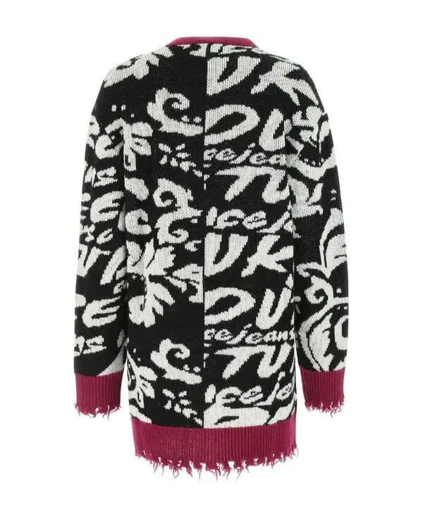 Versace Distressed V-neck Cardigan