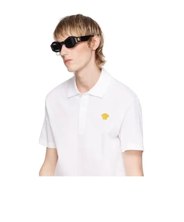 Versace Tinted Integrated Nose Rest Sunglasses - Gray