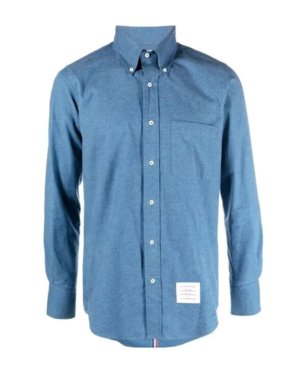 Thom Browne Striped Detail Shirt - Blue