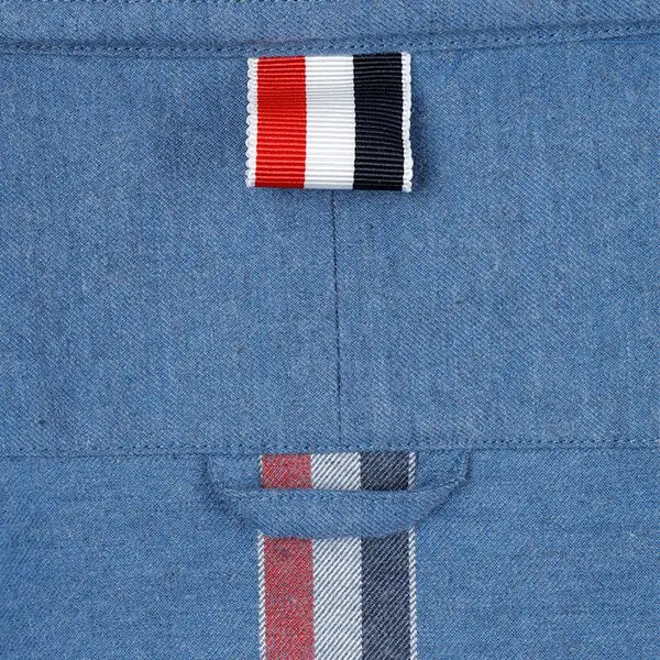 Thom Browne Striped Detail Shirt - Blue