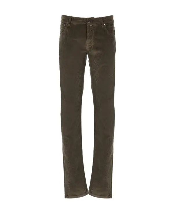 Jacob Cohen Logo Patch Low-rise Corduroy Trousers