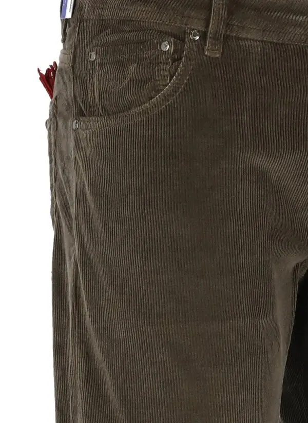 Jacob Cohen Logo Patch Low-rise Corduroy Trousers