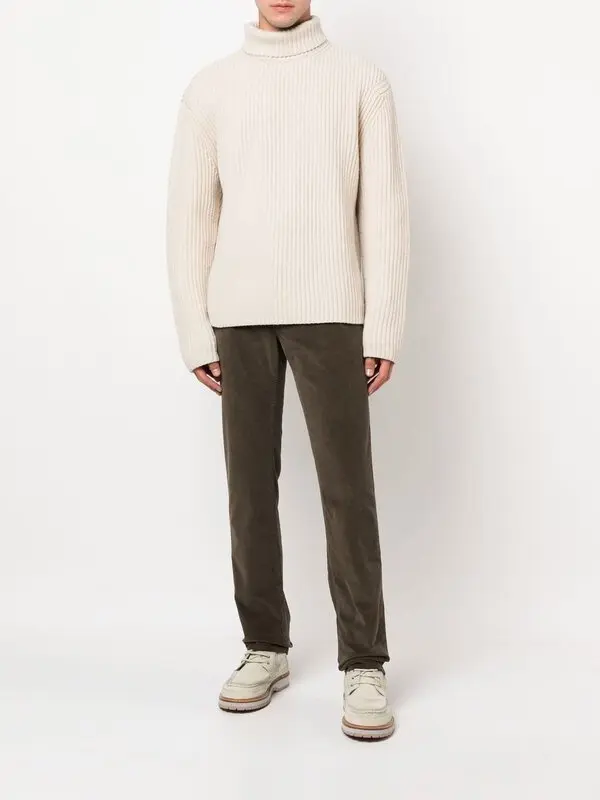 Jacob Cohen Logo Patch Low-rise Corduroy Trousers