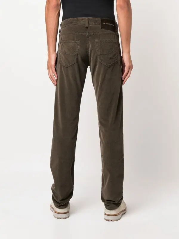 Jacob Cohen Logo Patch Low-rise Corduroy Trousers