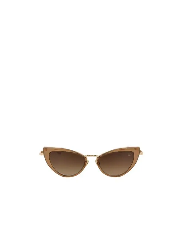 Valentino Garavani Cat Eye Sunglasses With Rivet Detail - Brown