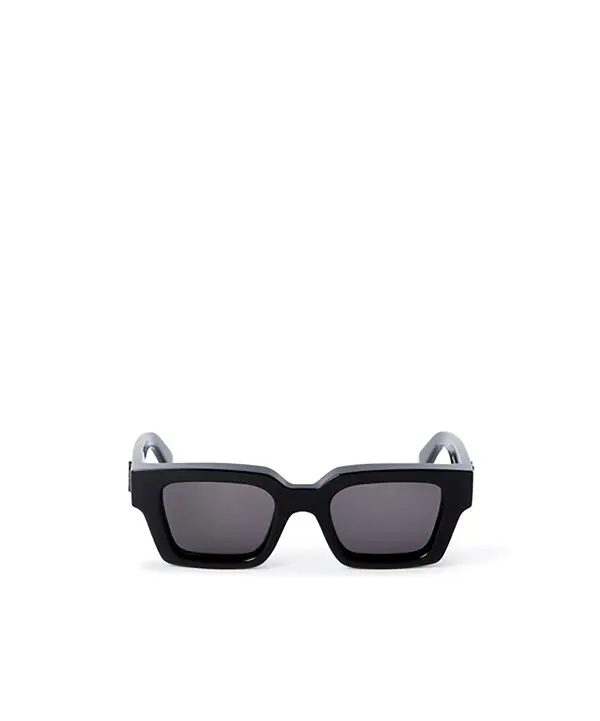 Off-White Full-frame Sunglasses With Graphic Temples - Black