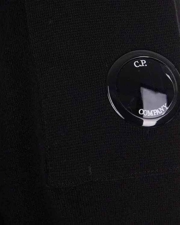 C.P. COMPANY Crewneck Sweatshirt With Lens Detail - Black