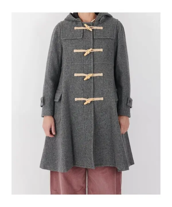 Comme Des Garçons Long Sleeved Hooded Coat With Toggle Fastening