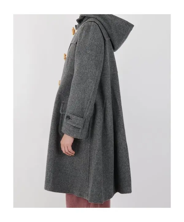 Comme Des Garçons Long Sleeved Hooded Coat With Toggle Fastening