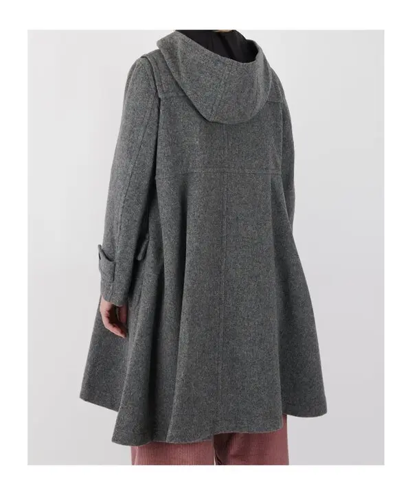 Comme Des Garçons Long Sleeved Hooded Coat With Toggle Fastening