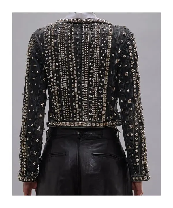 R13 Embellished Cropped Jacket