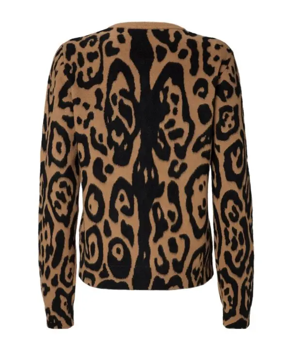 Fendi Animal Printed Crewneck Cardigan