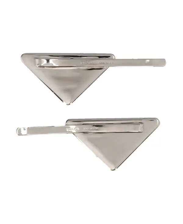 Prada Triangle Logo Hair Clip Set