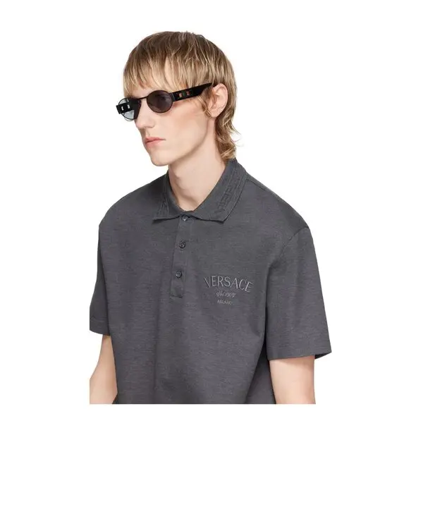Versace Oval Frame Sunglasses - Gray