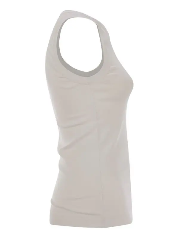 Brunello Cucinelli Ribbed Cotton Tank Top - White