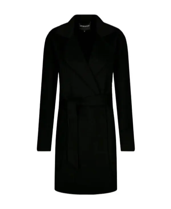 Emporio Armani Long-sleeved Belted Coat