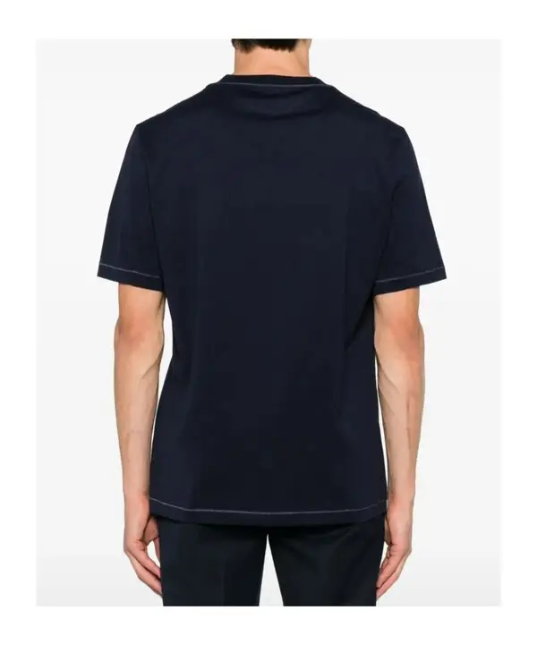 Brunello Cucinelli Logo Embroidered Crewneck T-shirt