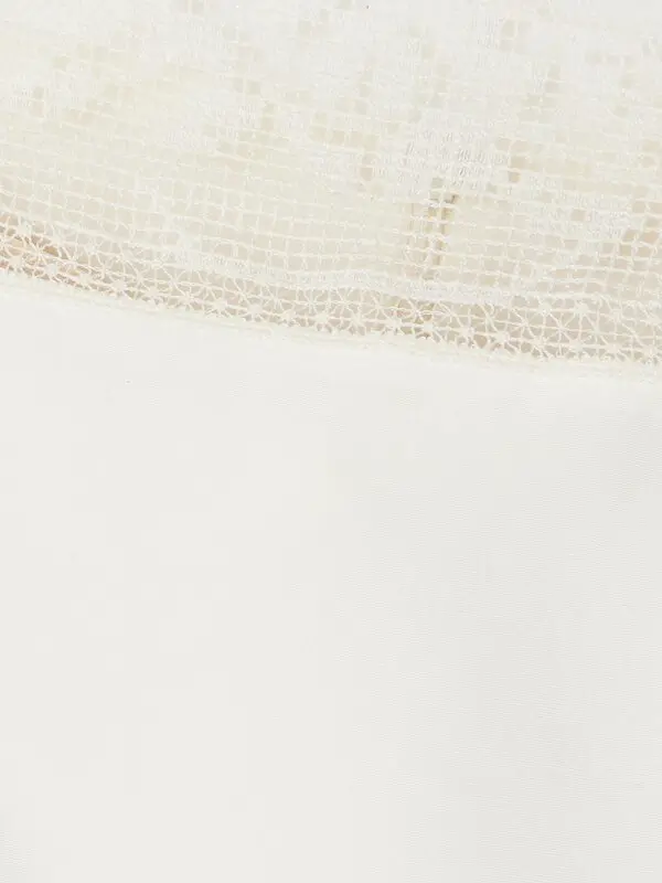 Magda Butrym Draped Lace-trim Mini Dress - Cream