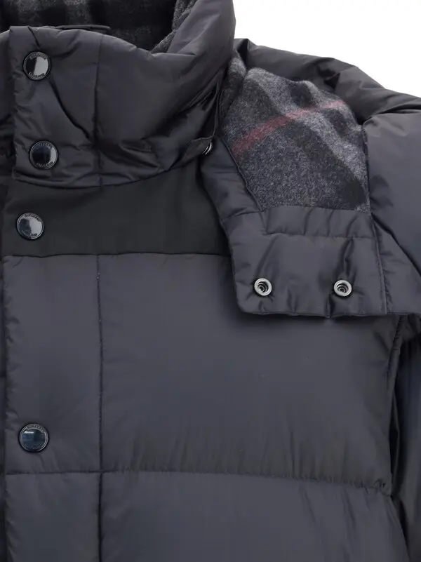Burberry Logo Patch Hooded Puffer Jacket