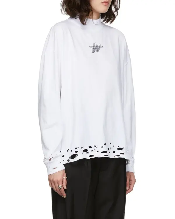 We11Done Branded Perforated Sweatshirt