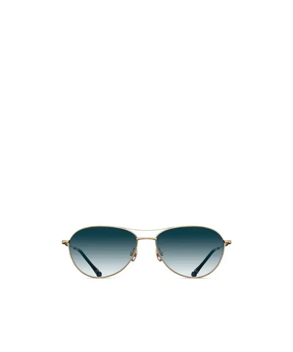 Matsuda Full Rim Aviator Sunglasses - Blue