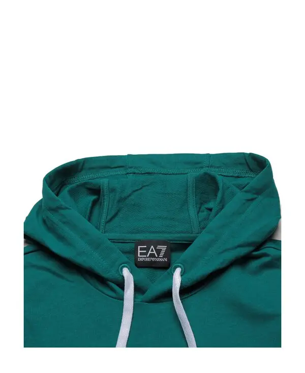 EA7 Logo Pattern Hoodie - Green