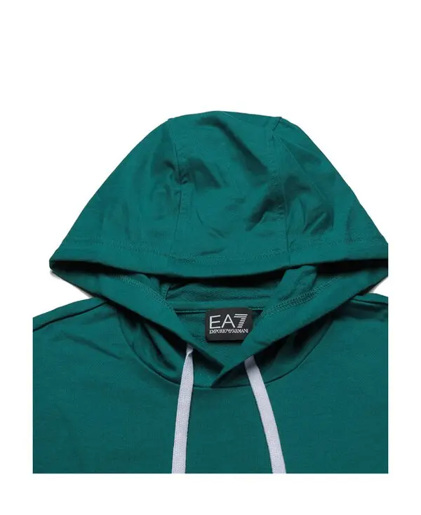 EA7 Logo Pattern Hoodie - Green