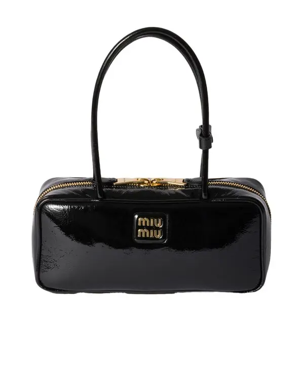 Miu Miu Beau Zipped Shoulder Bag - Black