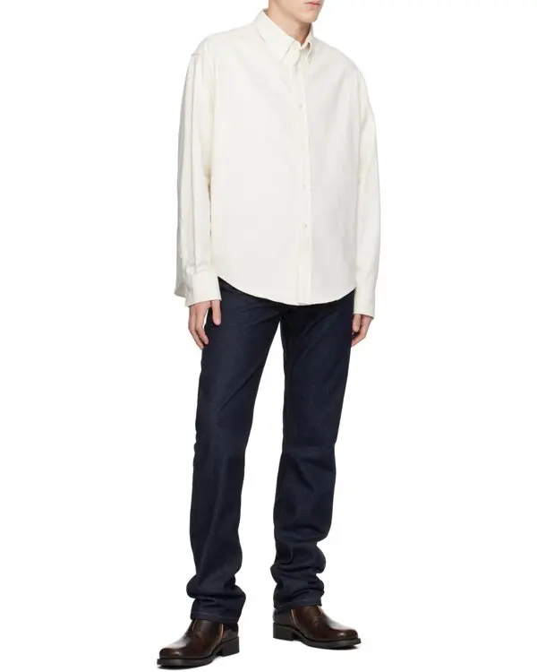 AMI Paris Straight-leg Jeans With Logo Patch