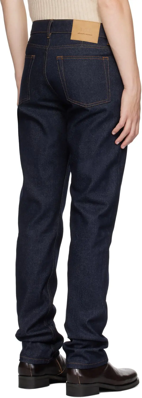 AMI Paris Straight-leg Jeans With Logo Patch