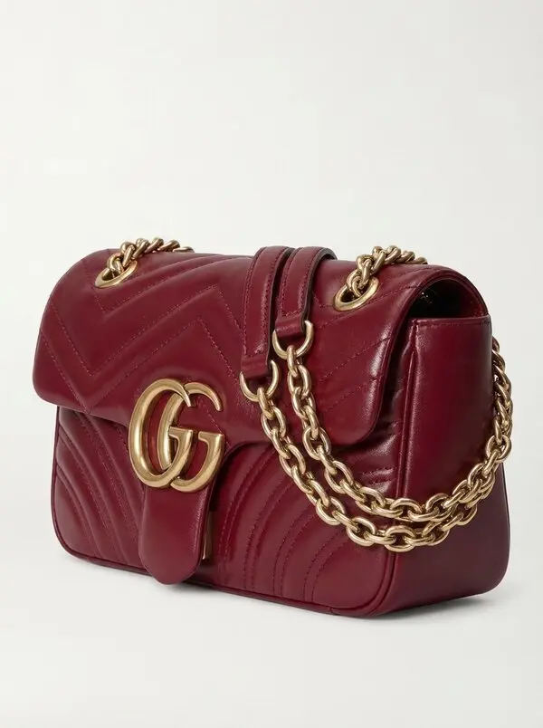 Gucci Marmont Small Shoulder Bag - Red
